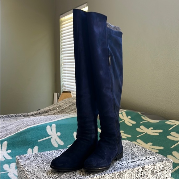 DUO/Ted and Muffy | Shoes | Stylish Navy Blue Kneehigh Boots | Poshmark